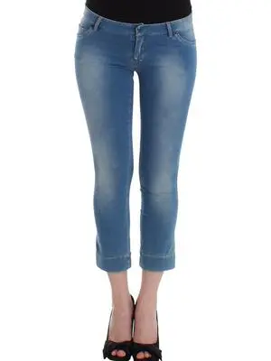 Ermanno Scervino Cropped Capri Jeans - Blue