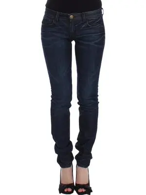 Ermanno Scervino Dark Wash Slim Leg Stretch Jeans - Blue