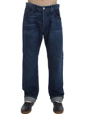ACHT Cotton Baggy Loose Fit Jeans - Blue