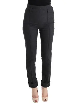 Ermanno Scervino Virgin Wool Skinny Trousers - Gray