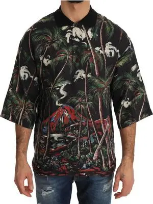 Dolce & Gabbana Volcano Sicily Short Sleeve T-shirt - Black