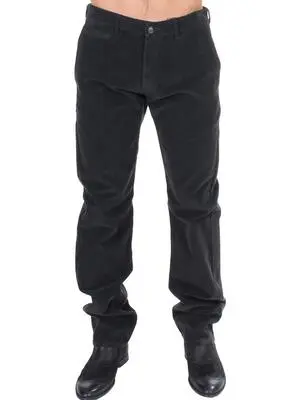 GF FERRE Corduroy Straight-fit Pants - Black