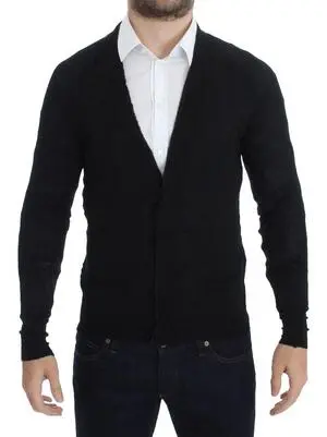 Costume National Fine Wool Button Cardigan - Black