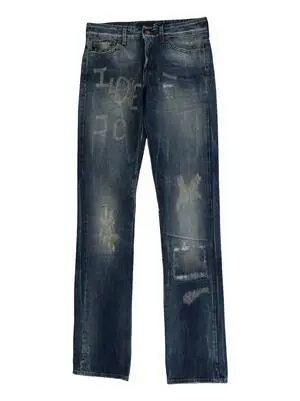 ROBERTO CAVALLI Torn Straight Fit Jeans