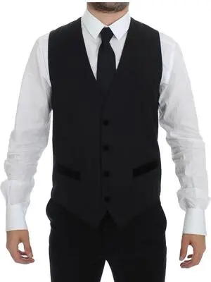 Dolce & Gabbana Wool Formal Vest - Black