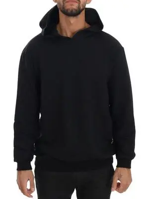 DANIELE ALESSANDRINI Hooded Cotton Sweater - Black