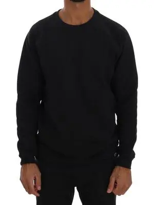 DANIELE ALESSANDRINI Crewneck Cotton Pullover - Blue