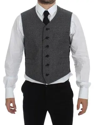 Dolce & Gabbana Cotton Blend Vest - Gray