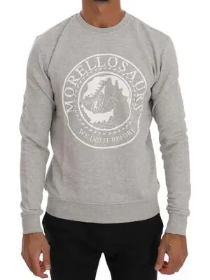 FRANKIE MORELLO Cotton Crewneck Pullover - Gray