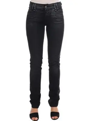 John Galliano Wash Cotton Stretch Regular Fit Jeans - Gray