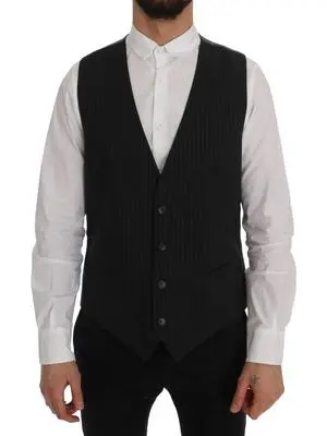 Dolce & Gabbana Staff Striped Vest - Gray