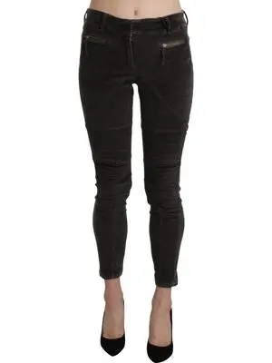 ERMANNO SCERVINO Velvet Capri Cropped Cotton Pants