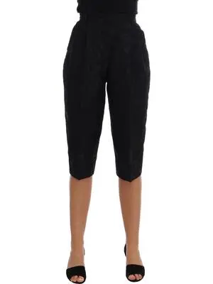Dolce & Gabbana Brocade Capri Shorts - Black