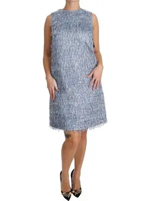 Dolce & Gabbana Fringe Shift Dress - Blue