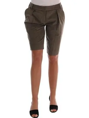 Ermanno Scervino Velvet Bermuda Shorts - Green
