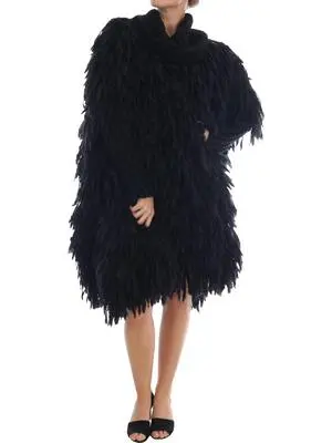 Dolce & Gabbana Fringes Wool Pullover Sweater - Black
