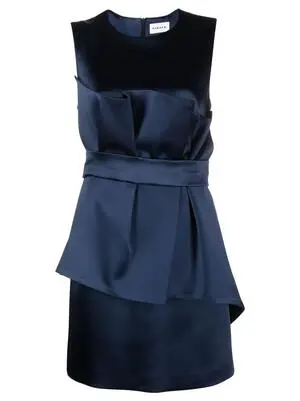 PAROSH Satin Mini Dress - Blu