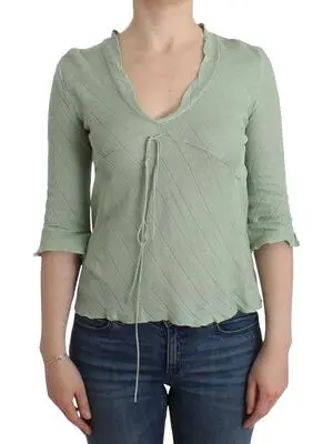 Ermanno Scervino Knit 3/4 Sleeve Top - Green