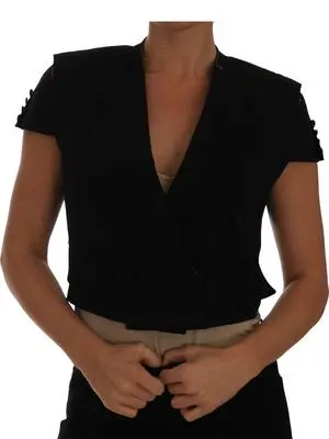 Dolce & Gabbana Cropped Blazer Jacket - Black