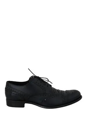 DOLCE & GABBANA Leather Wingtip Oxford Dress Shoes
