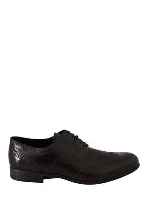 Dolce & Gabbana Leather Brogues Oxford Wingtip Shoes - Brown