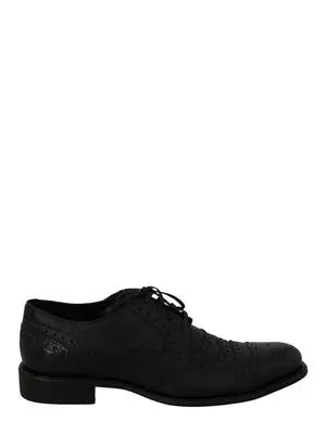 DOLCE & GABBANA Leather Wingtip Oxford Dress Shoes