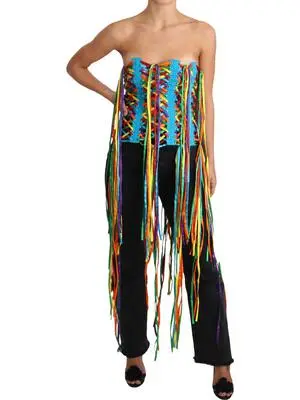 Dolce & Gabbana Strings Bustier Corset Top - Multicolor