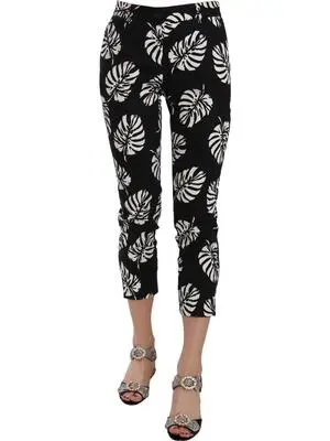 DOLCE & GABBANA Palm Leaf Print Skinny Capri