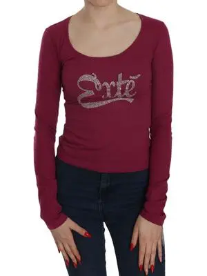 EXTE Embellished Long Sleeve Top - Red