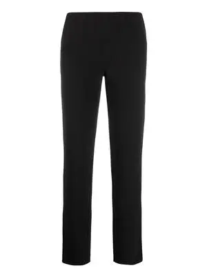 PAROSH Cropped Elasticated Leggings - Black