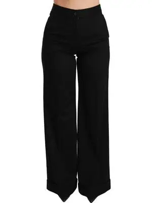 DOLCE & GABBANA Wide-Leg Flared Cashmere Trousers