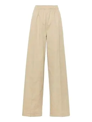 Prada Wide-leg Cotton Trousers - Corda