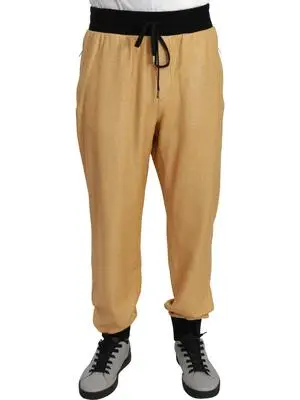 DOLCE & GABBANA Gold Year Of The Pig Cotton Mens Pants