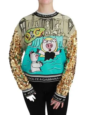 Dolce & Gabbana Year Of The Pig Sequined Sweater - Multicolor