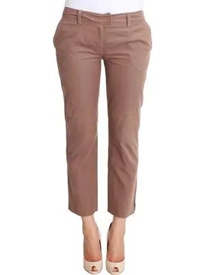 Costume National Cnc Cropped Corduroy Pants - Brown