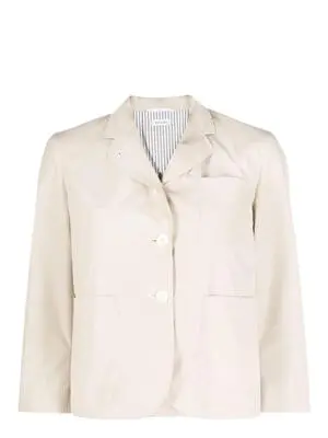 Thom Browne Rounded-collar Single-breasted Blazer - Khaki
