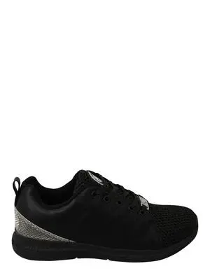 Philipp Plein Sport Casual Sneakers With Embossed Logo Detail - Black