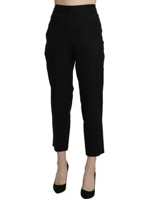BENCIVENGA High-Waist Straight Cropped Pants