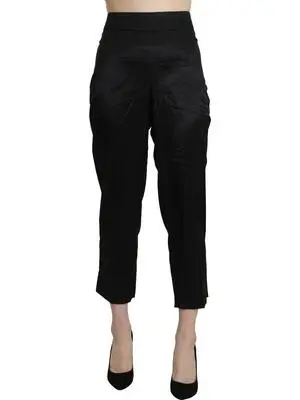 BENCIVENGA High Waist Straight Cropped Trousers