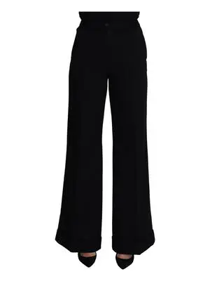 DOLCE & GABBANA Cashmere Wide Leg Trousers