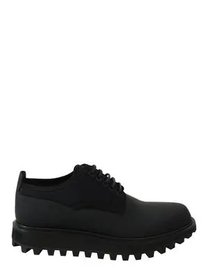 DOLCE & GABBANA Rubberized Calfskin Chunky Derby Shoes