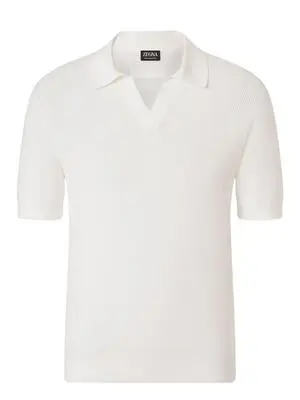 Zegna ZEGNA Cotton Polo Shirt White