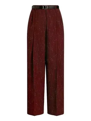 Dolce & Gabbana Pinstripe Trousers - Red
