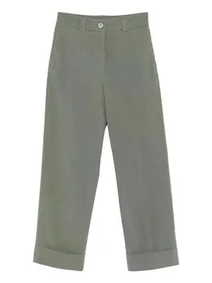 Peserico Turn-up Cuff Trousers - Green
