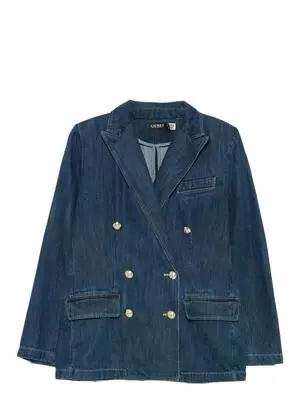 Ralph Lauren Double-breasted Denim Jacket - Blue