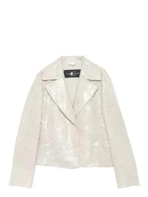 LUISA CERANO Sequin-embellished Jacket - Grey