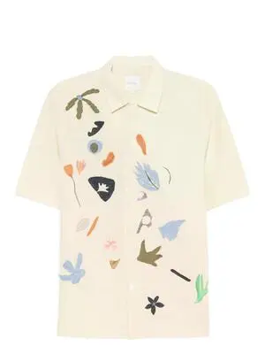 Paul Smith Embroidered Short-sleeve Shirt - Neutrals
