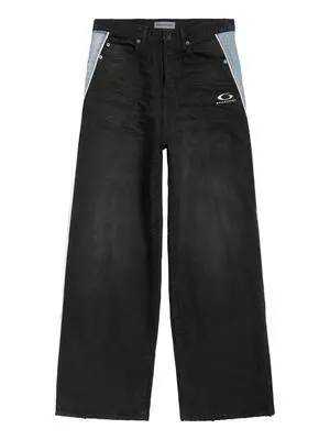 Balenciaga Piping-detail Wide-leg Jeans - Brown