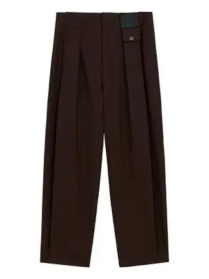 Loewe X Paula's Ibiza Pleated Wide-leg Trousers - Brown