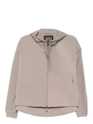 Herno Drawstring Hooded Jacket - Brown